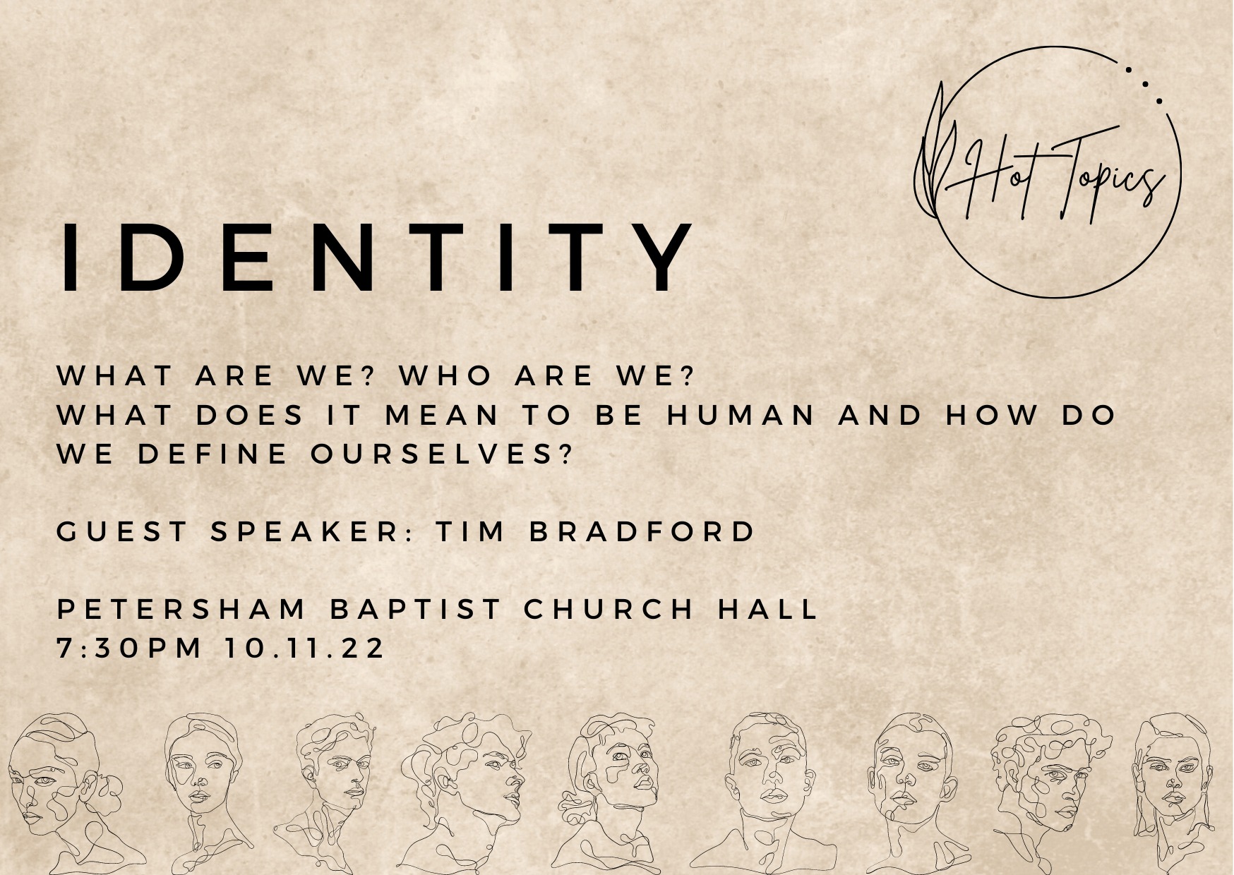 Hot Topics – Identity – Petersham Baptist Church